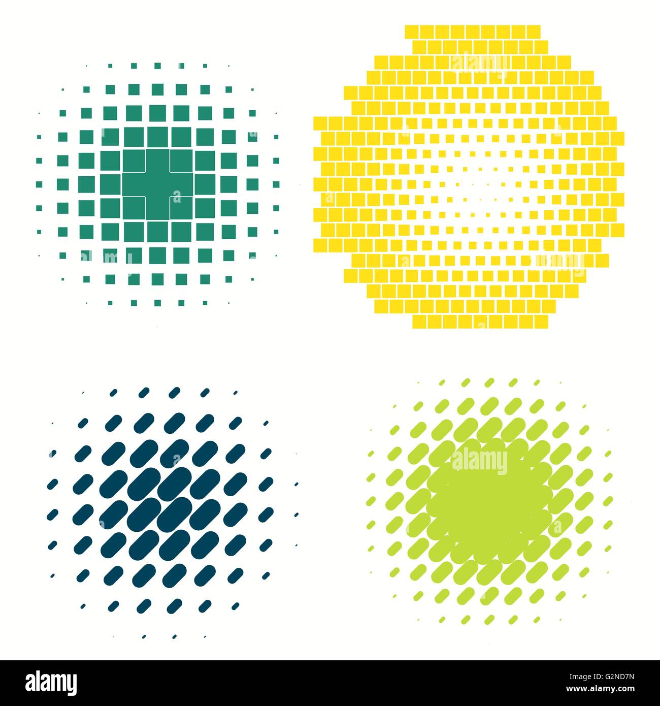 Set of colorful logos halftone Circles Logo, vector illustration Stock ...
