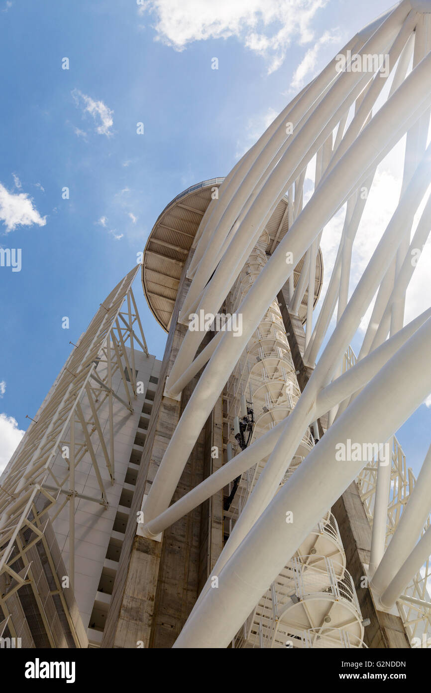abstract architecture building with metal tubes Stock Photo - Alamy