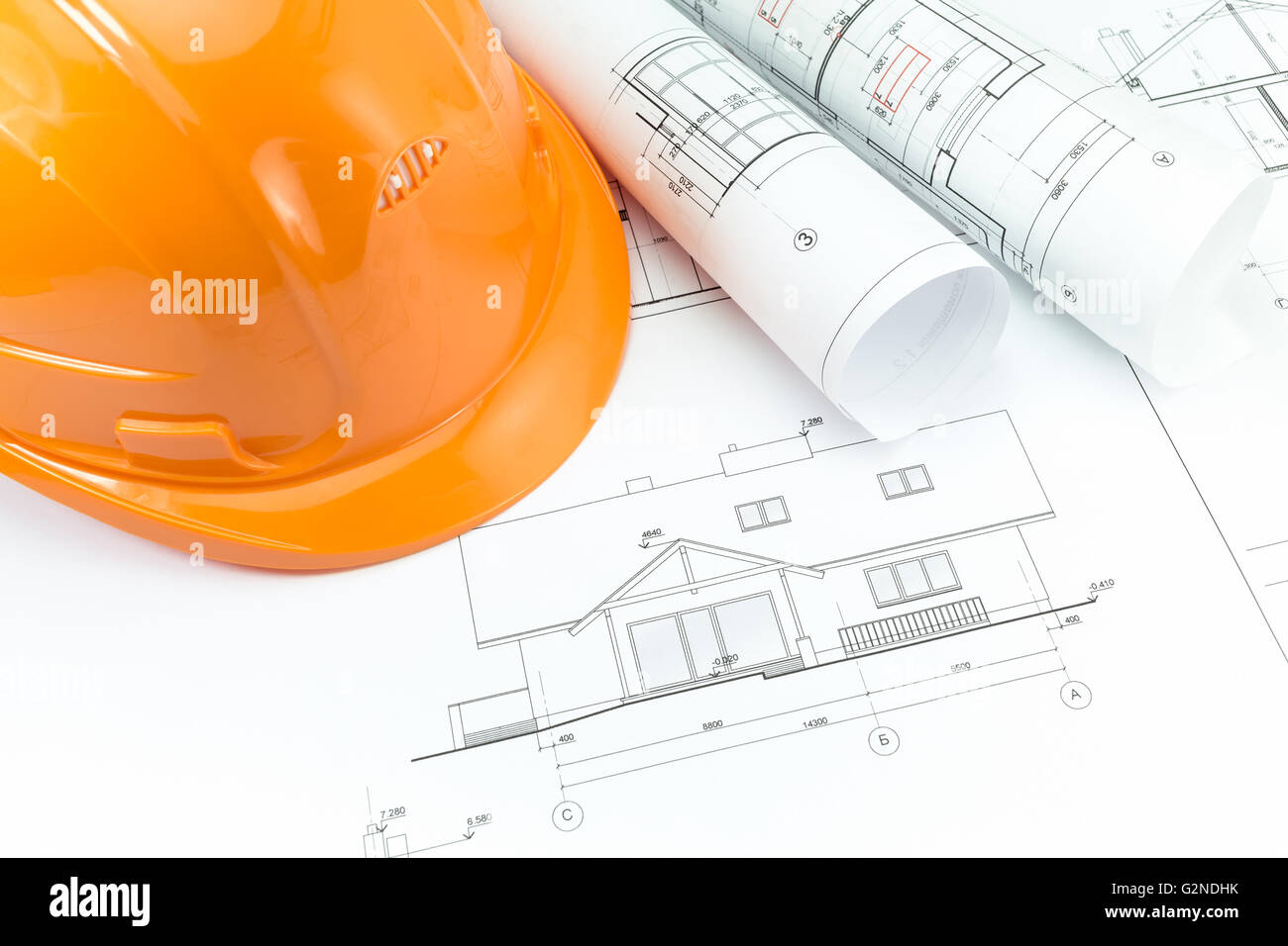Construction drawing safety helmet hi-res stock photography and images ...