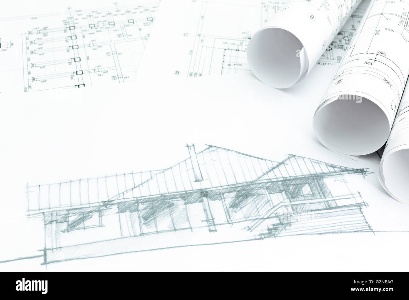 Industrial housing project Cut Out Stock Images & Pictures - Alamy