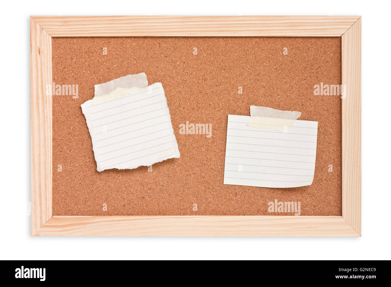 notepad on cork board isolated Stock Photo - Alamy