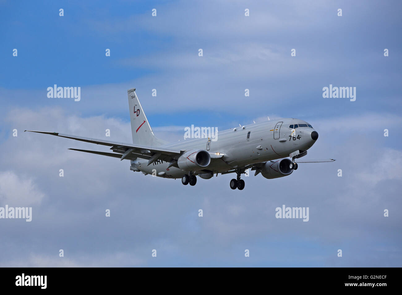 Flying into RAF Lossiemouth US Navy P8 Poisdon Maritime Aircraft No 764 ...