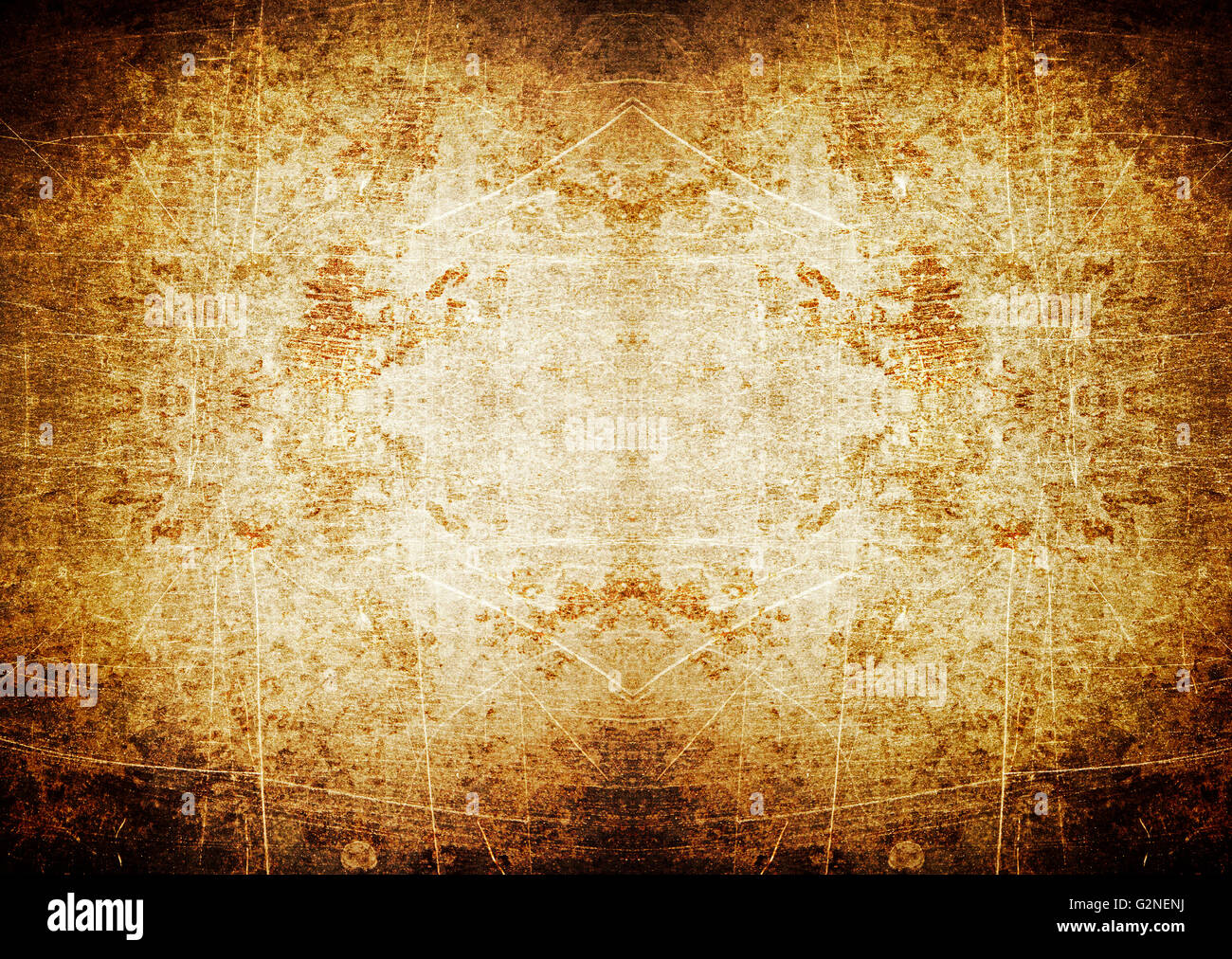 Brown spotlight grunge background with scratches Stock Photo - Alamy