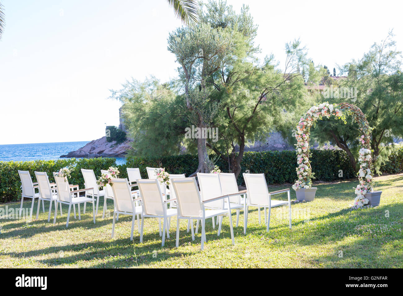 Beautiful wedding set up Stock Photo - Alamy