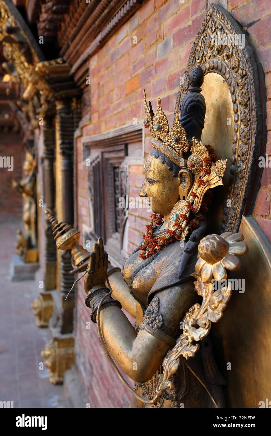 Sculpture of the Goddess Mul Chowk at the Royal Palace, Durbar Square ...