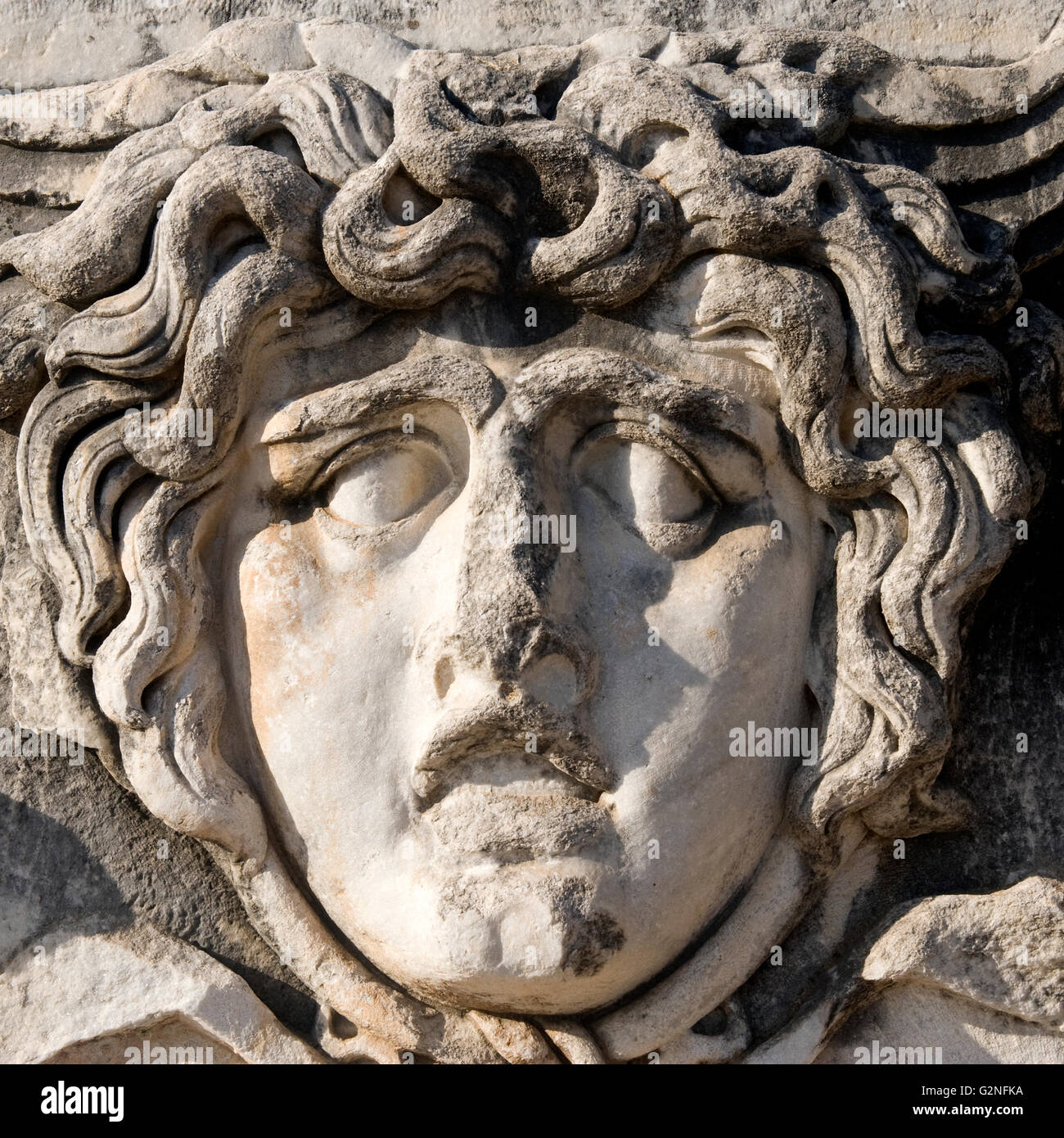 Medusa head, Apollo temple, Didyma, Turkey Stock Photo - Alamy