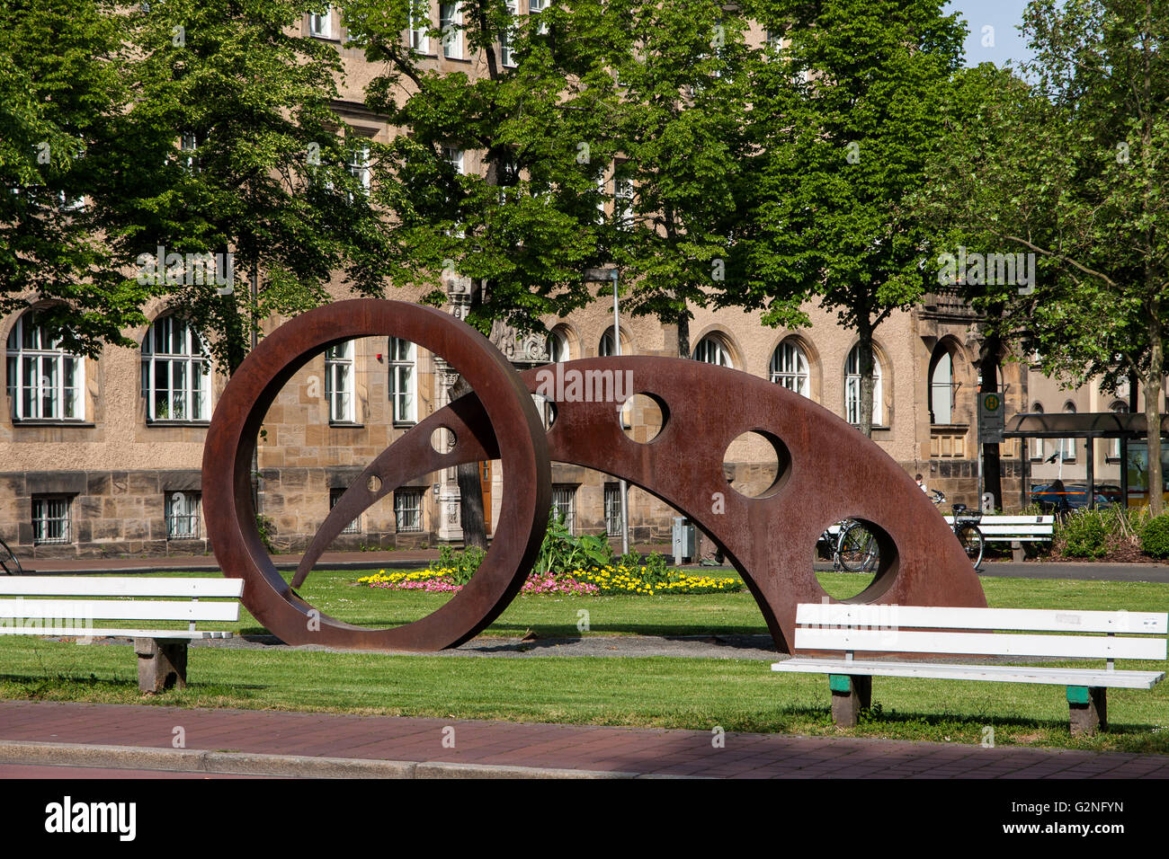 Modern art in Bamberg at the university Stock Photo - Alamy
