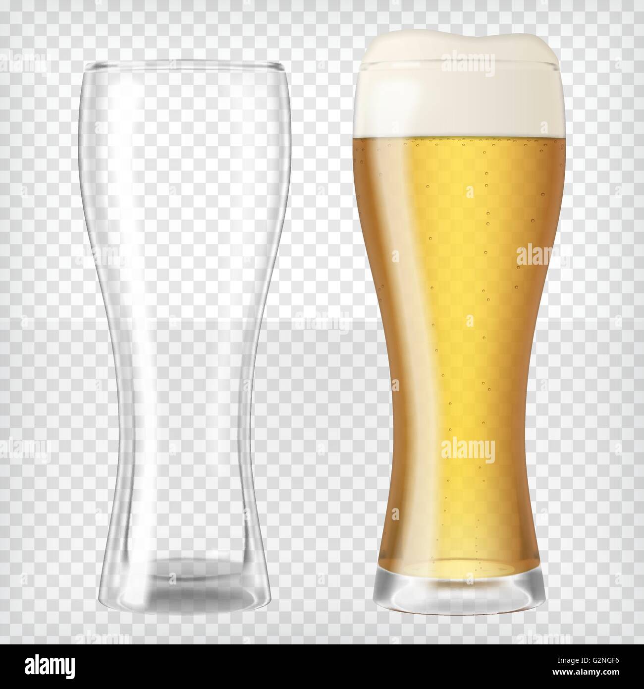 Full glass beer glassware Stock Vector Images - Alamy