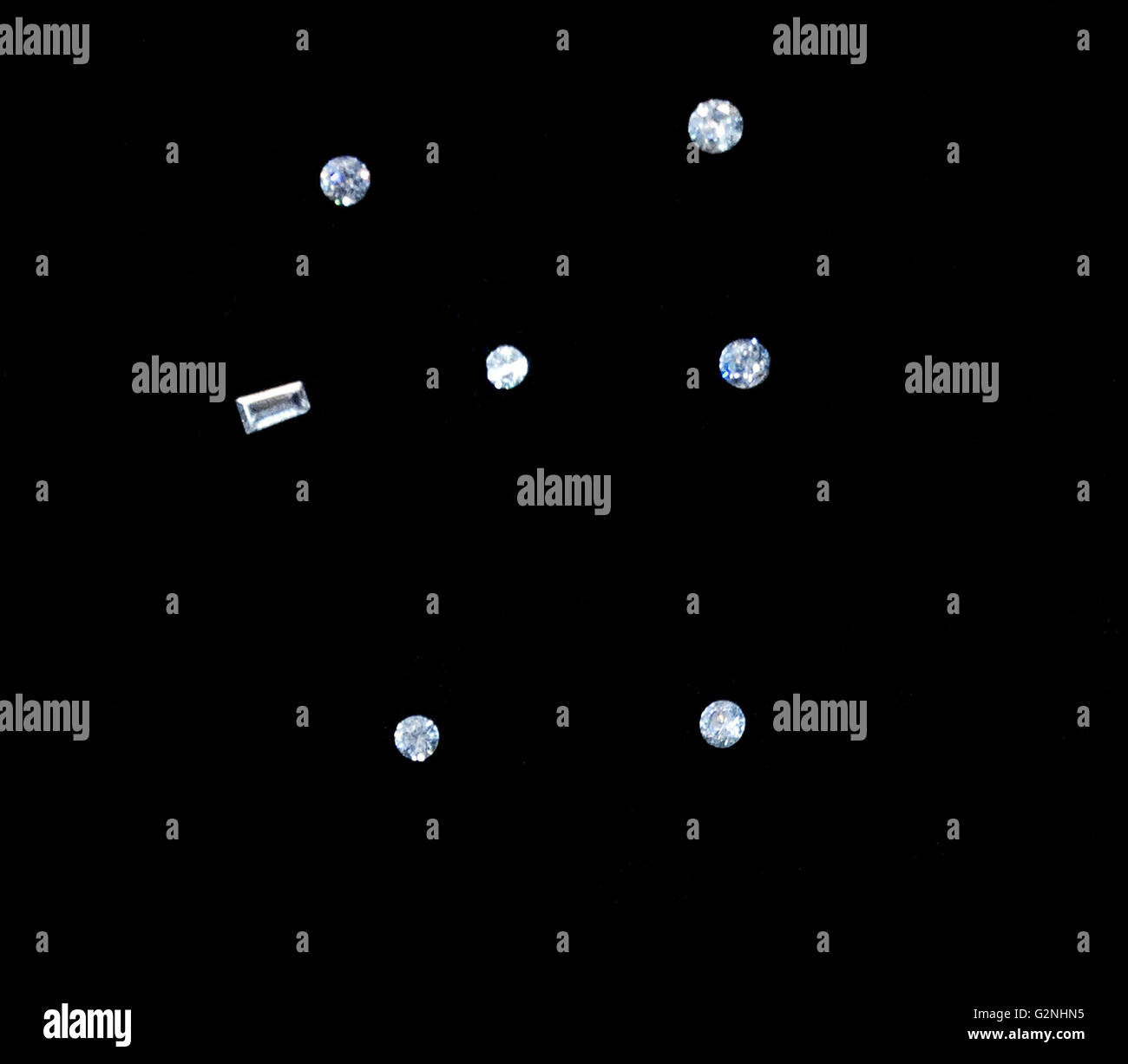 Collection of freshly hand-cut diamonds. Dated 2014 Stock Photo - Alamy