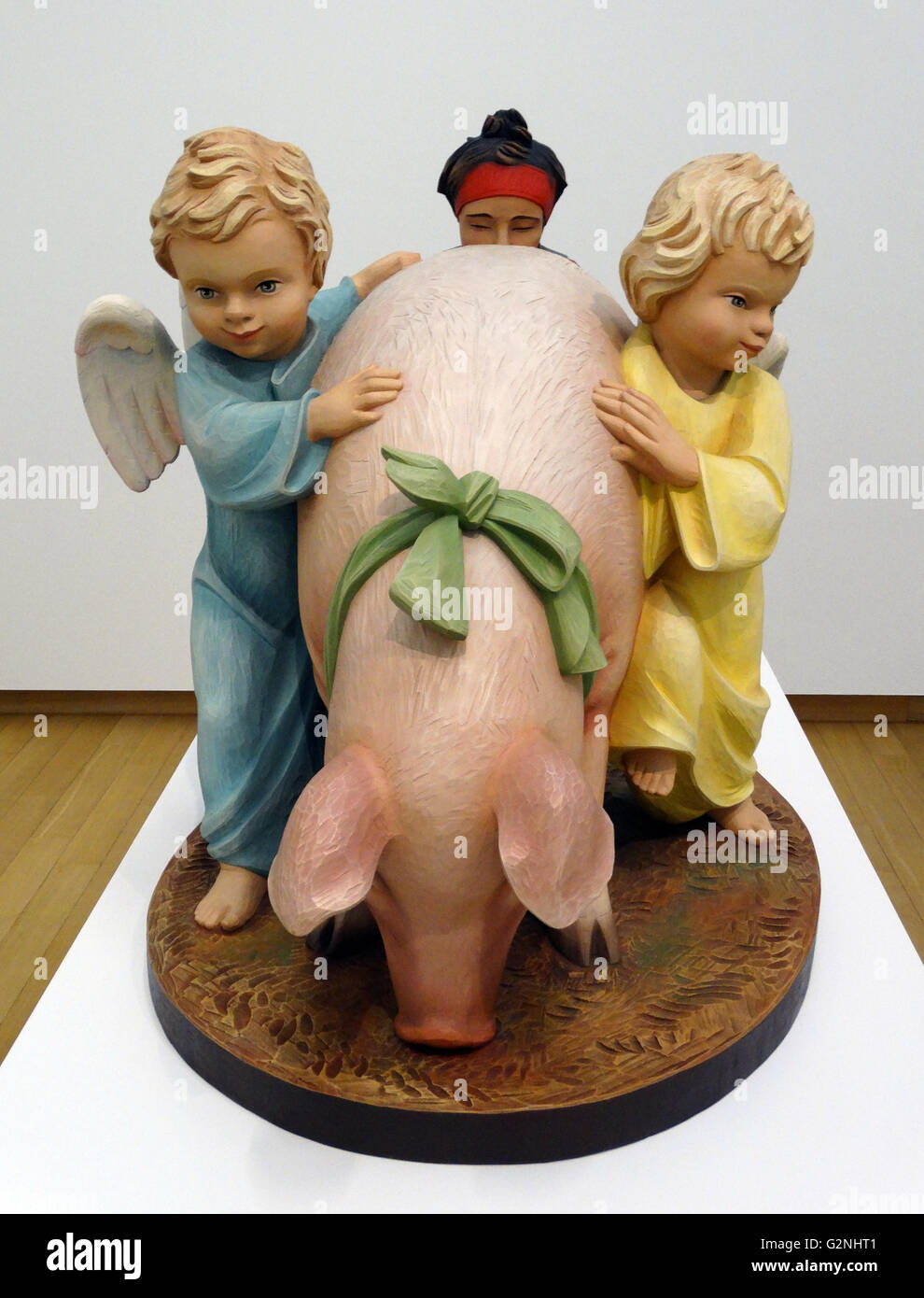 Ushering in Banality by Jeff Koons ((b. 1955) wood and paint. American ...