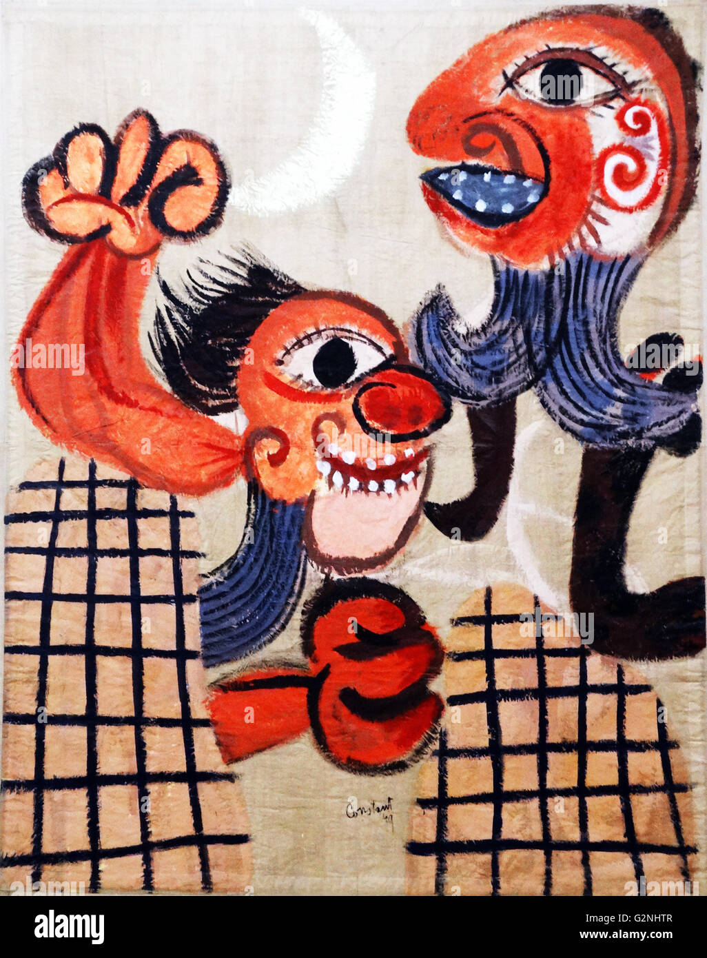 Barricade (paint on canvas) by Constant Anton Nieuwenhuys (1920-2005 ...