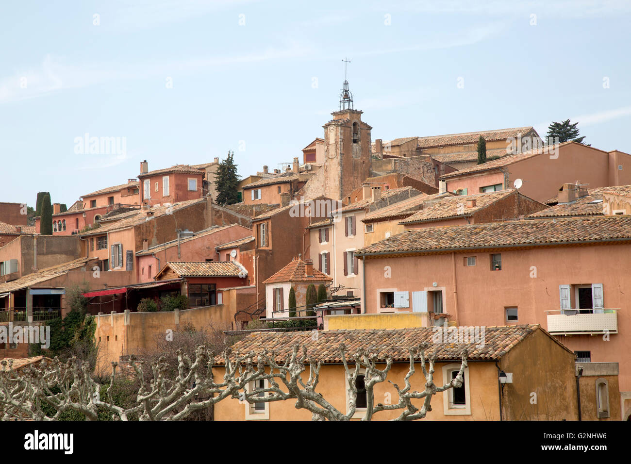 Roussillon Village in Provence; Luberon; France Stock Photo - Alamy