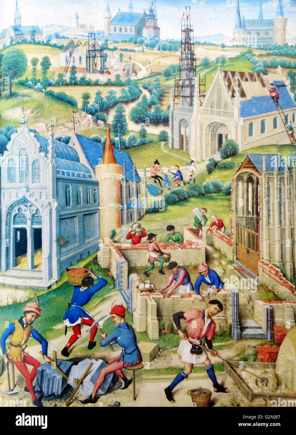 French manuscript the twelve churches in honour of the twelve Apostles ...