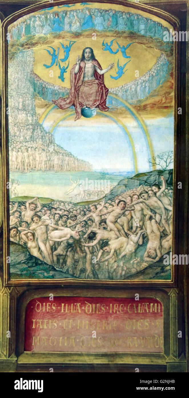 Miniature of that accompanies part of the Requiem Mass depicting the ...