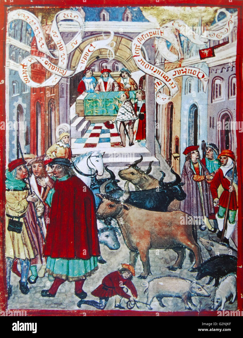 Fresco of Hamburg's Cattle-market. The cattle trade was very profitable ...