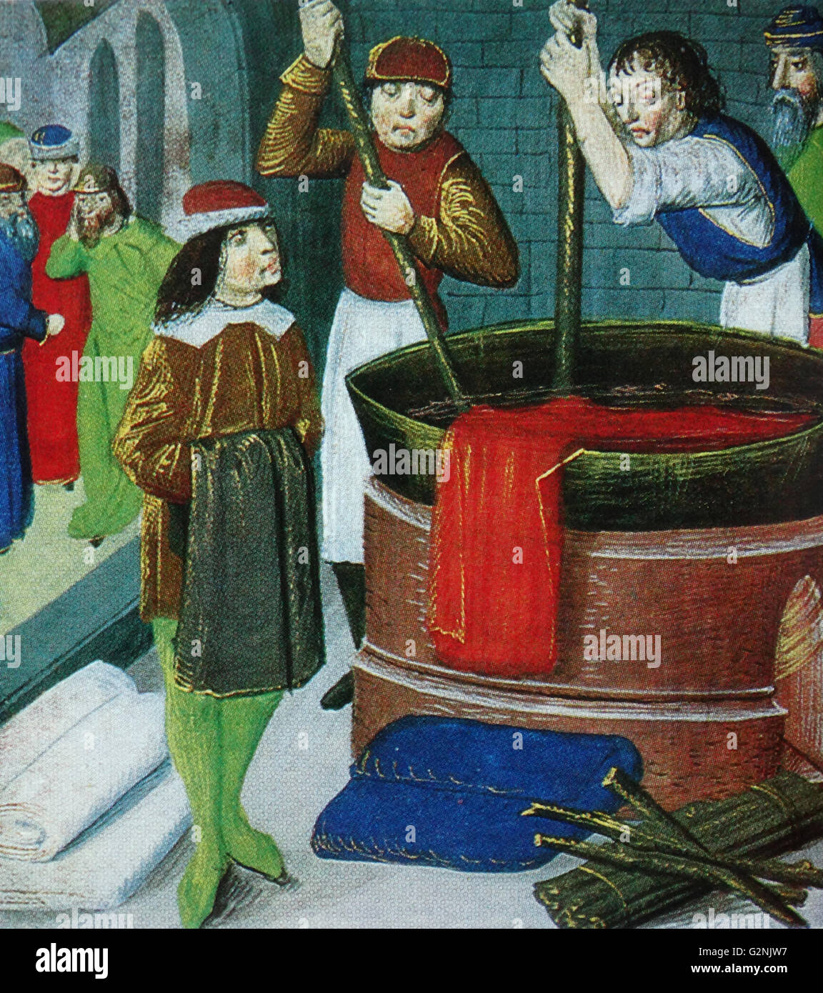 Red wool dye in hi-res stock photography and images - Alamy