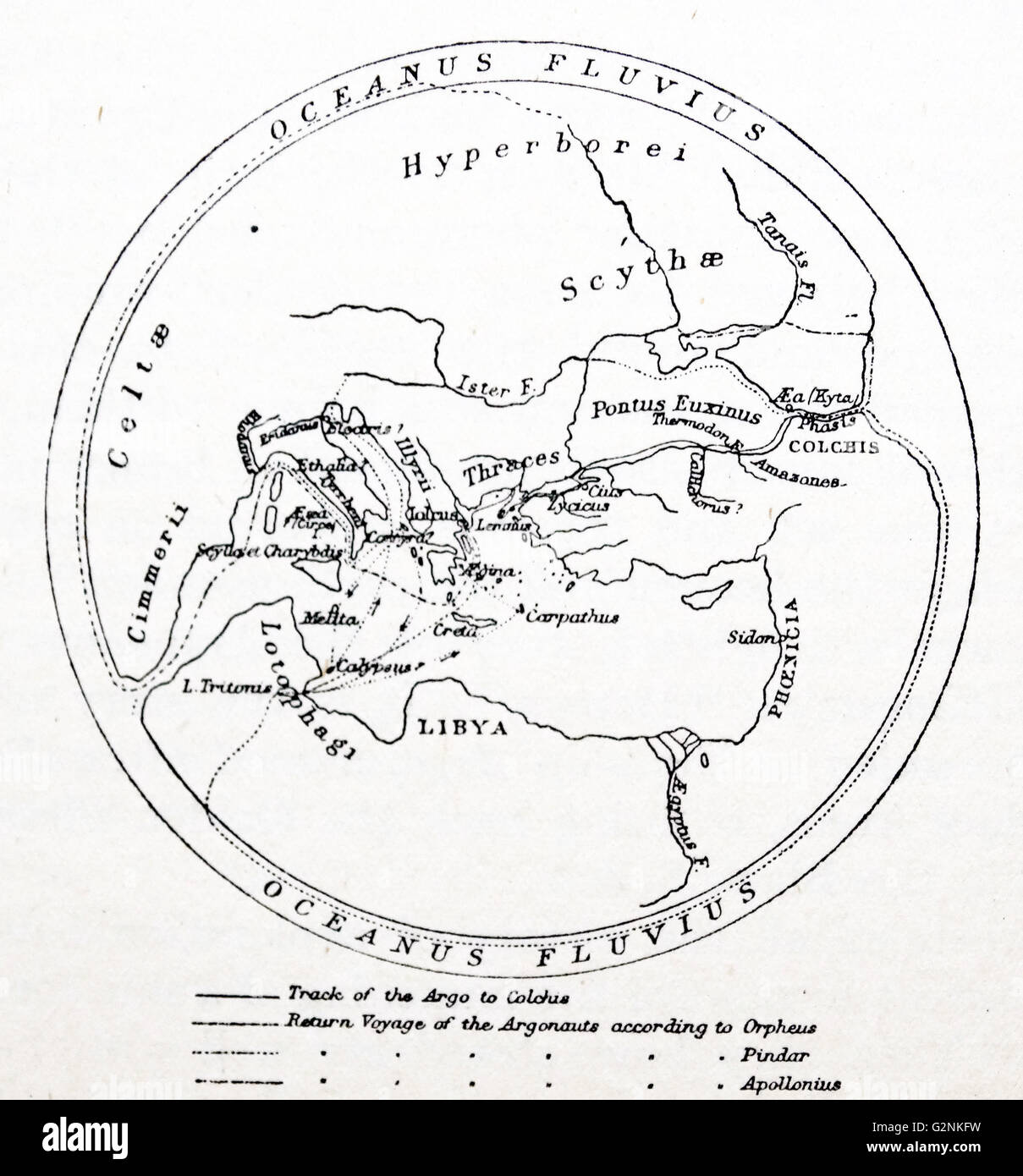 Map of argonauts voyage hi-res stock photography and images - Alamy