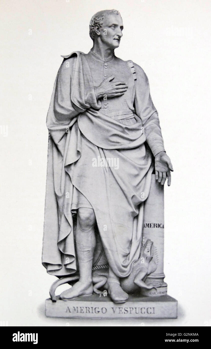 Amerigo Vespucci (1454-1512). From the sculpture by Grazzini in the ...
