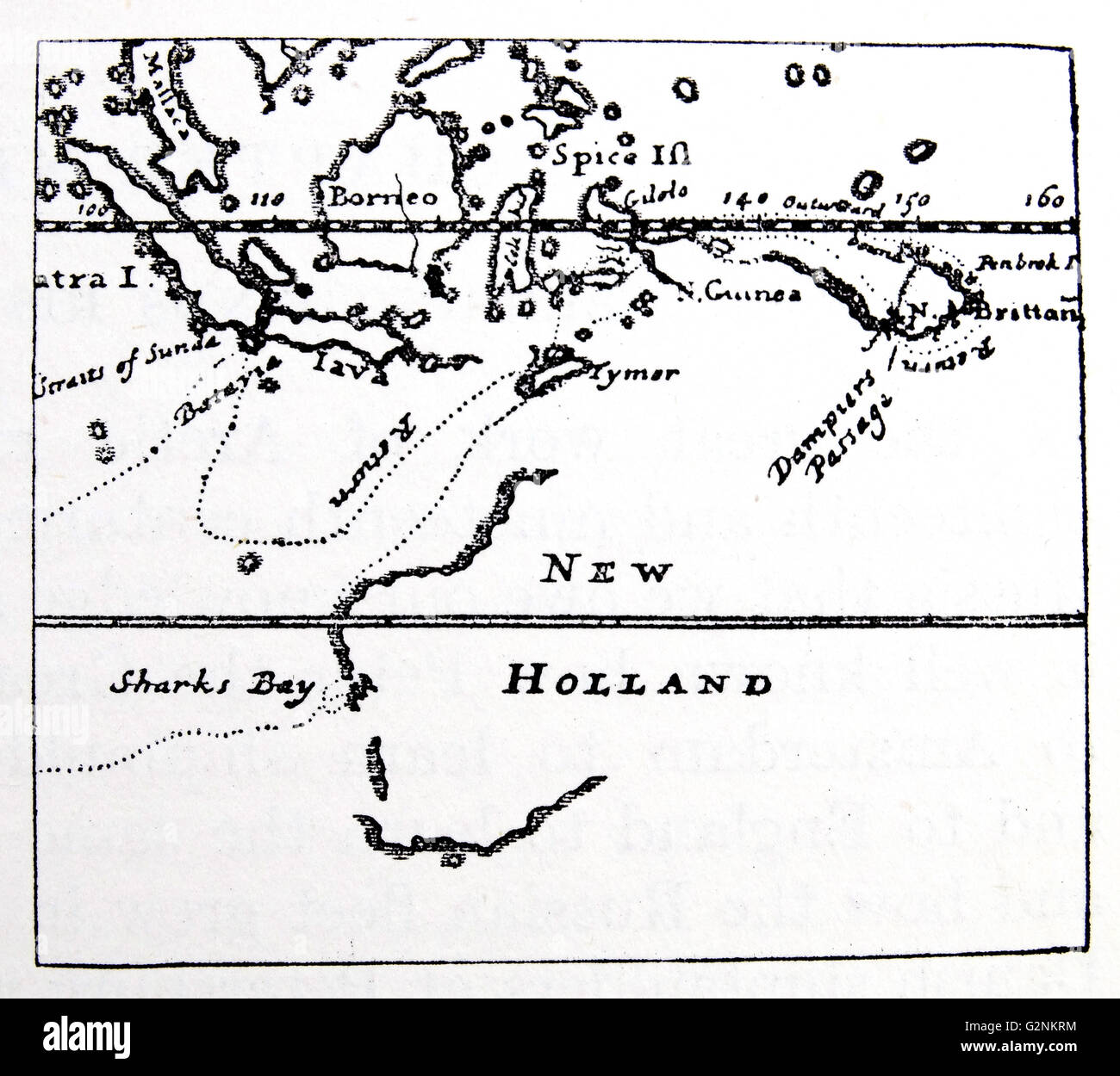William Dampier's (1651-1715) straits and the island of New Britain ...