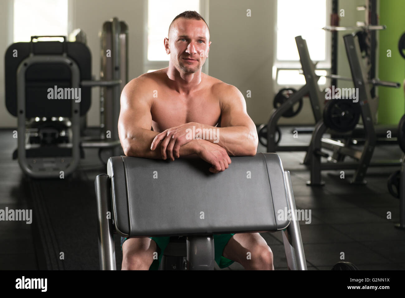 Good Looking And Attractive Young Man With Muscular Body Relaxing In ...