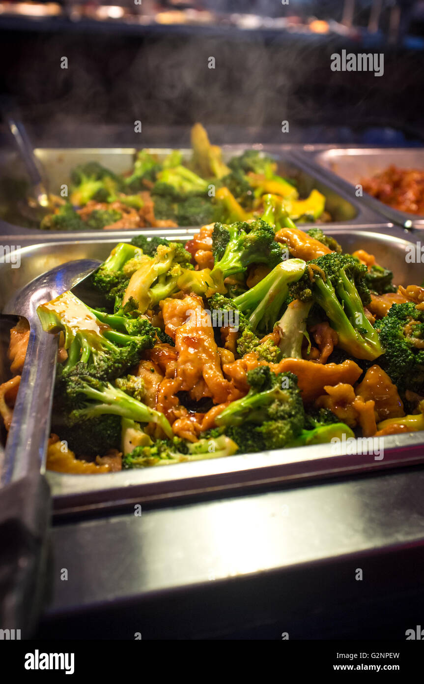 Chinese food buffet self service lunch or dinner Stock Photo - Alamy