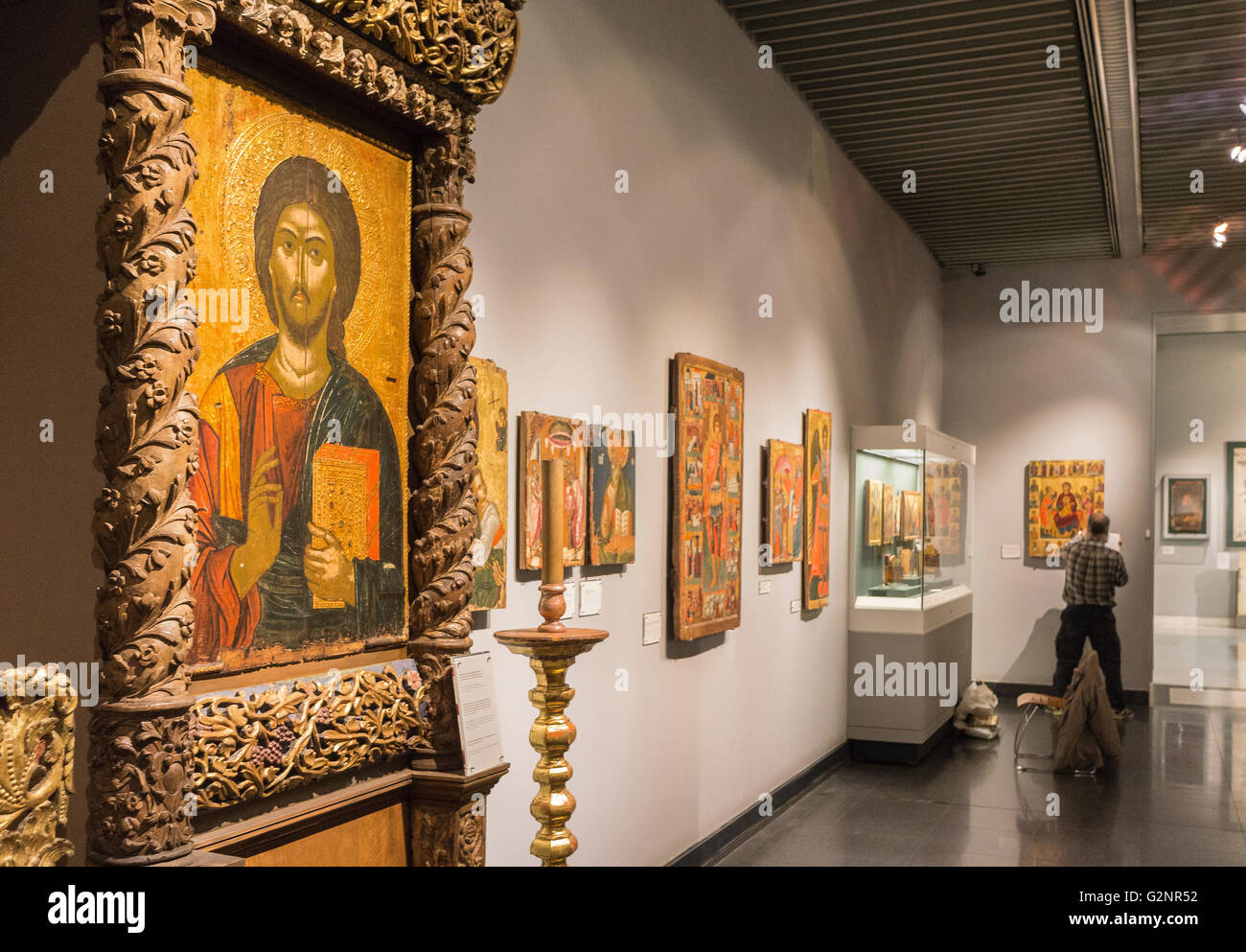 Antique Greek Icons on display at The Benaki Museum, Athens, Greece ...