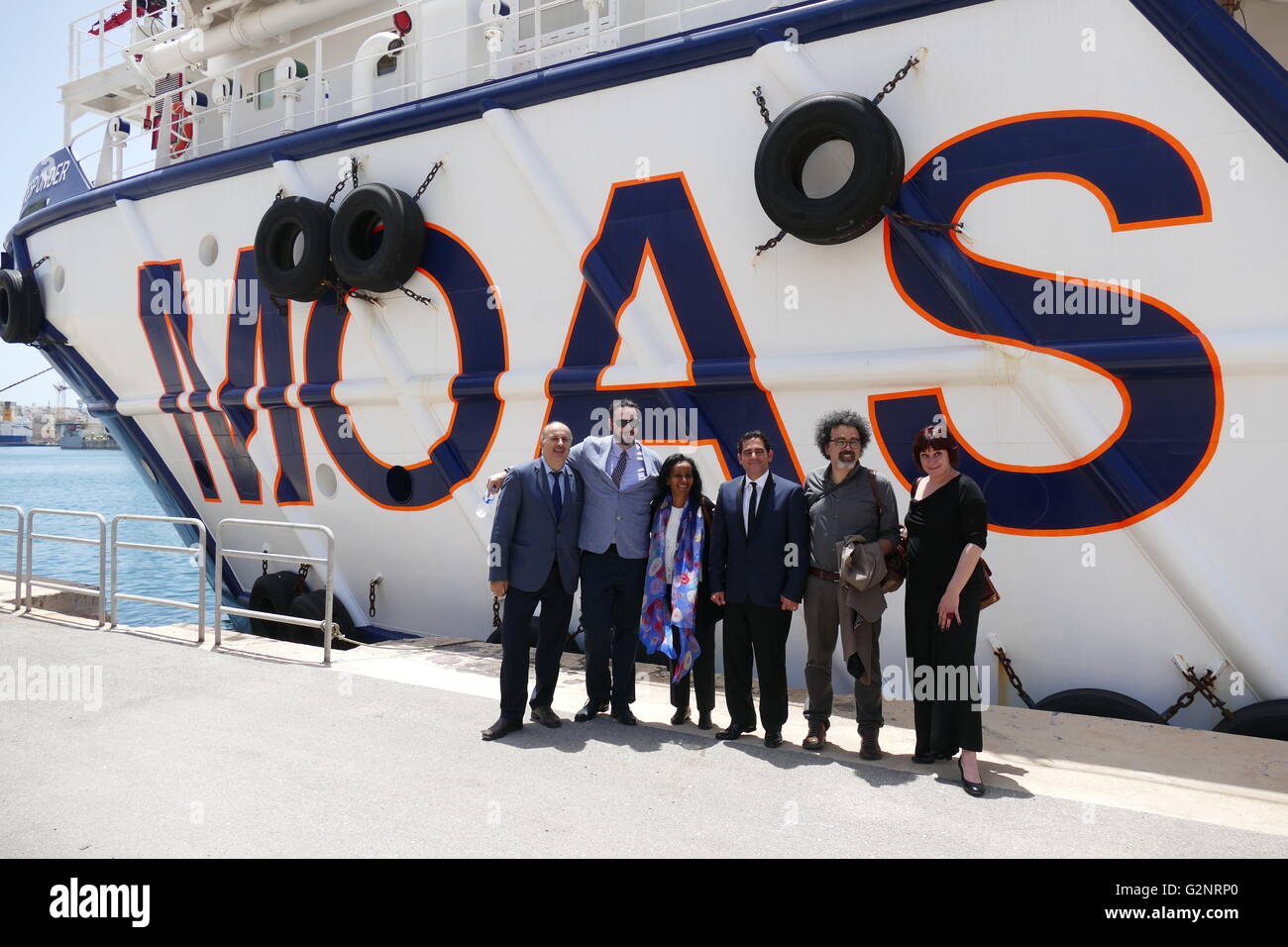 Christopher Catrambone, founder of MOAS, pictured together with Sami ...