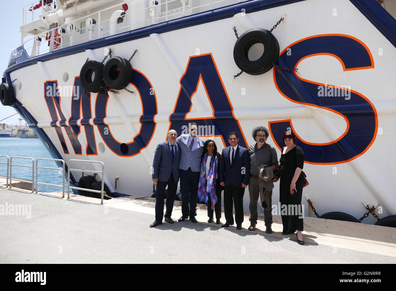 Christopher Catrambone, founder of MOAS, pictured together with Sami ...