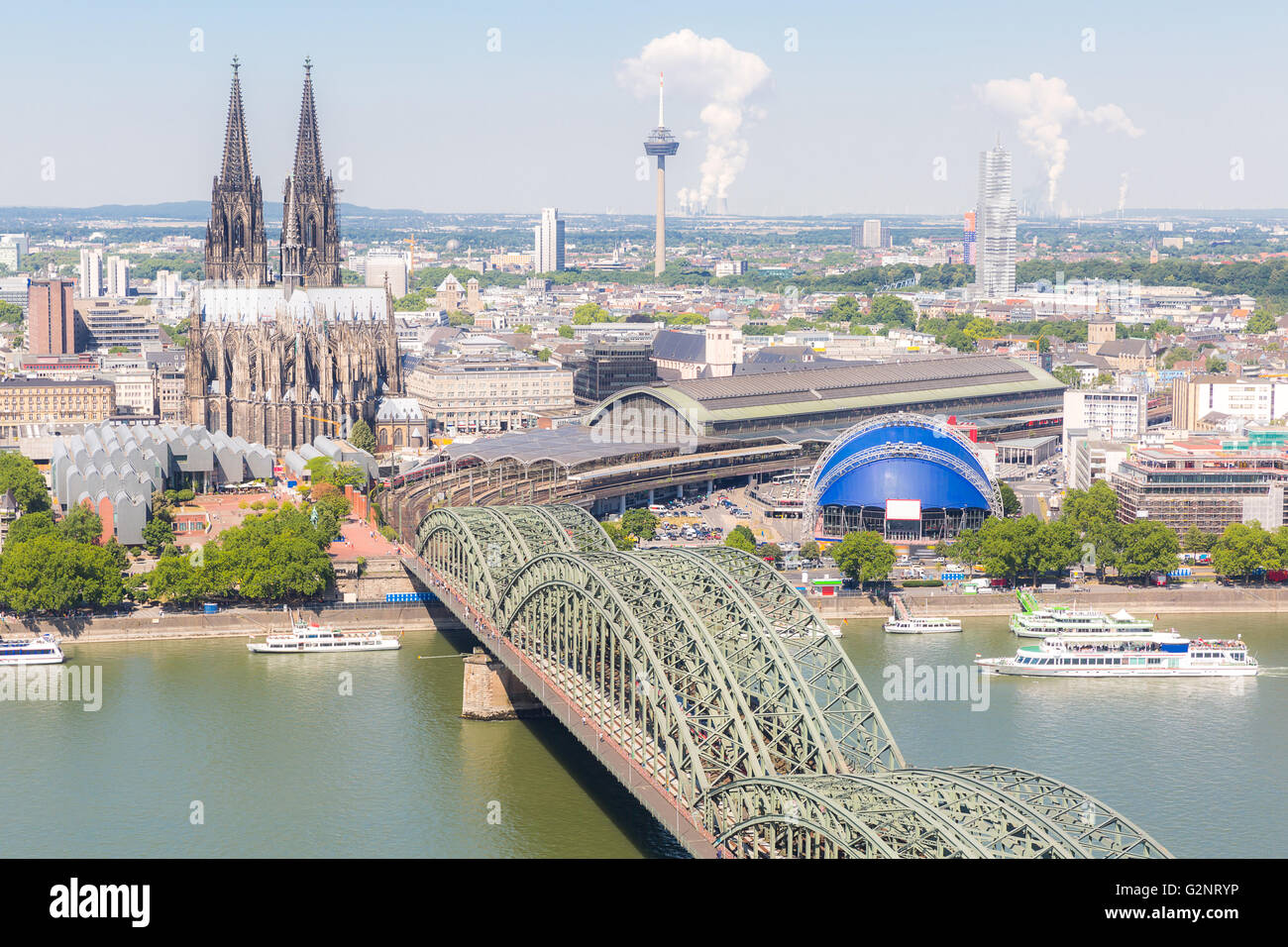 Cologne Cathedral aerial view, Cologne, Germany Stock Photo - Alamy
