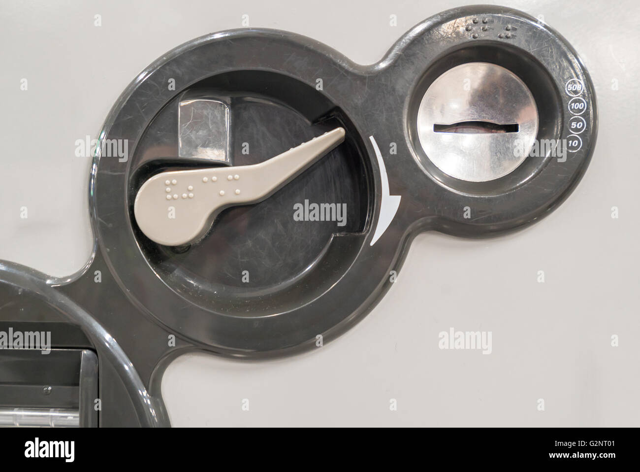 vending Machine Coin insert space Stock Photo - Alamy