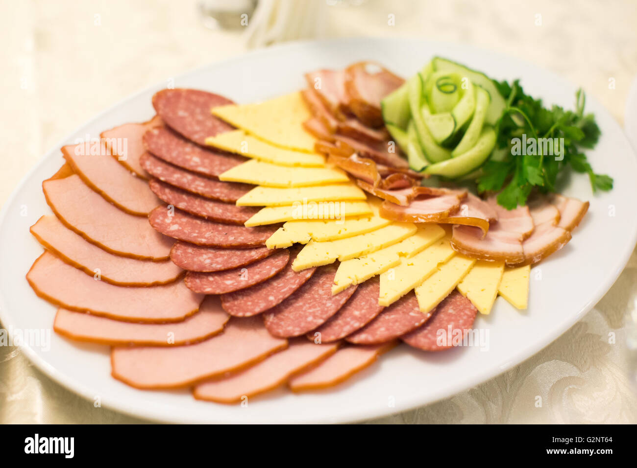 Ham meat plate hi-res stock photography and images - Alamy