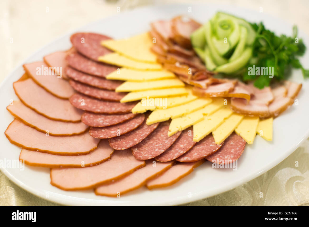 Ham meat plate hi-res stock photography and images - Alamy