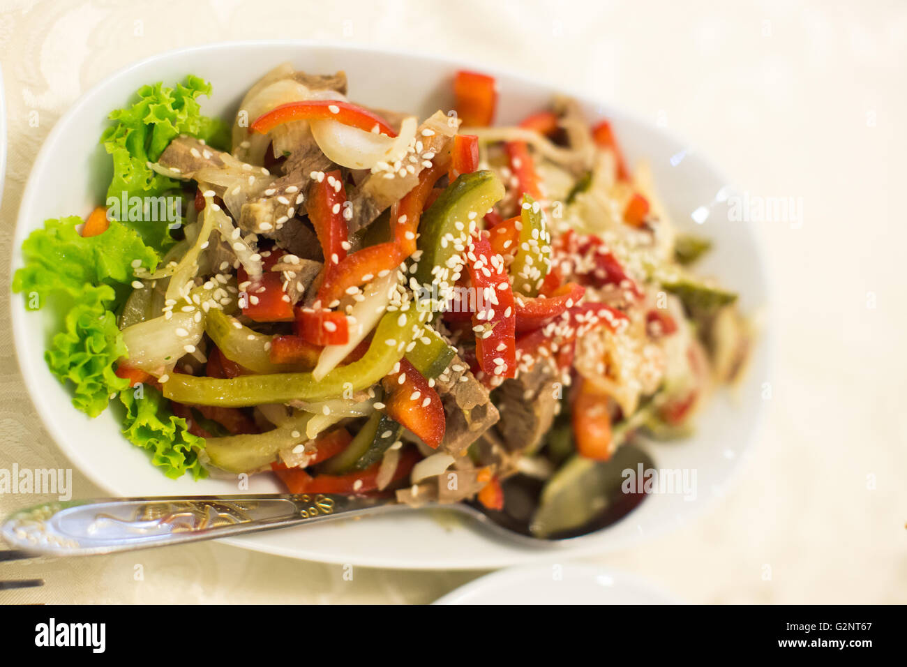 Cattering. Table full of food at a restaurant. Appetizer Stock Photo ...