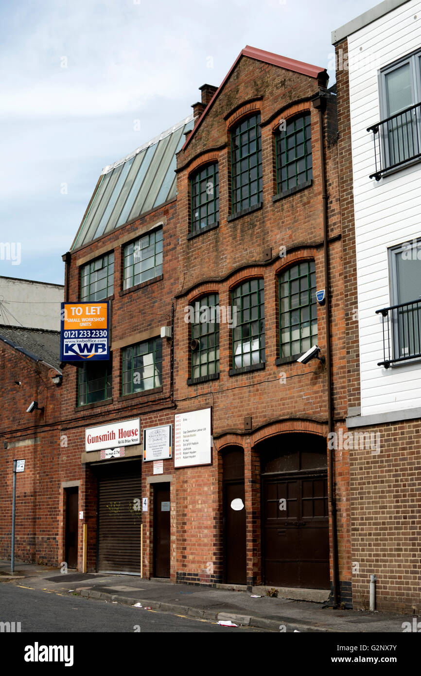 Factory buildings in Price Street, Gun Quarter, Birmingham, UK Stock ...