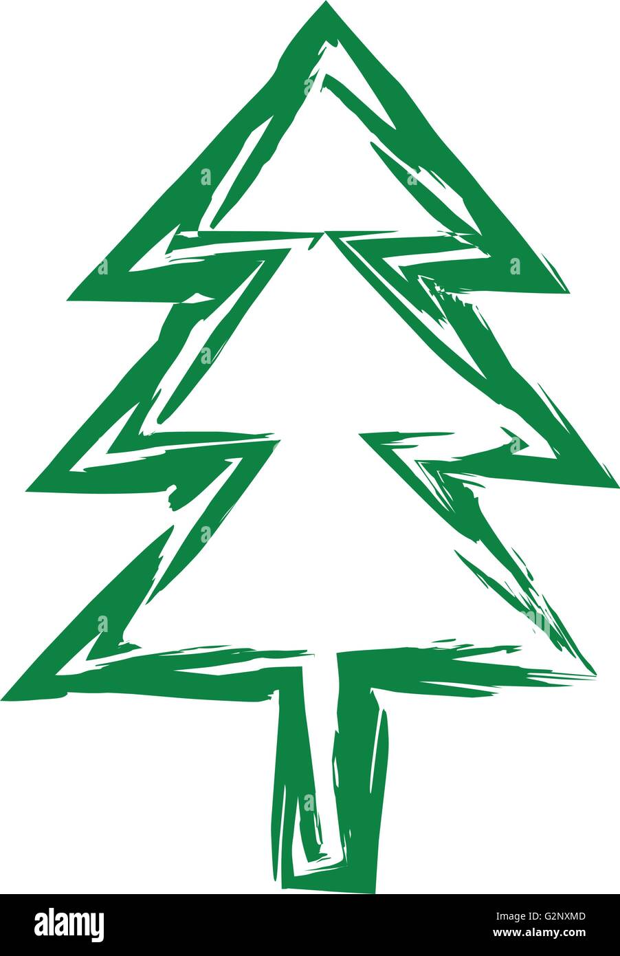 Christmas tree grunge silhouette Stock Vector Image & Art - Alamy