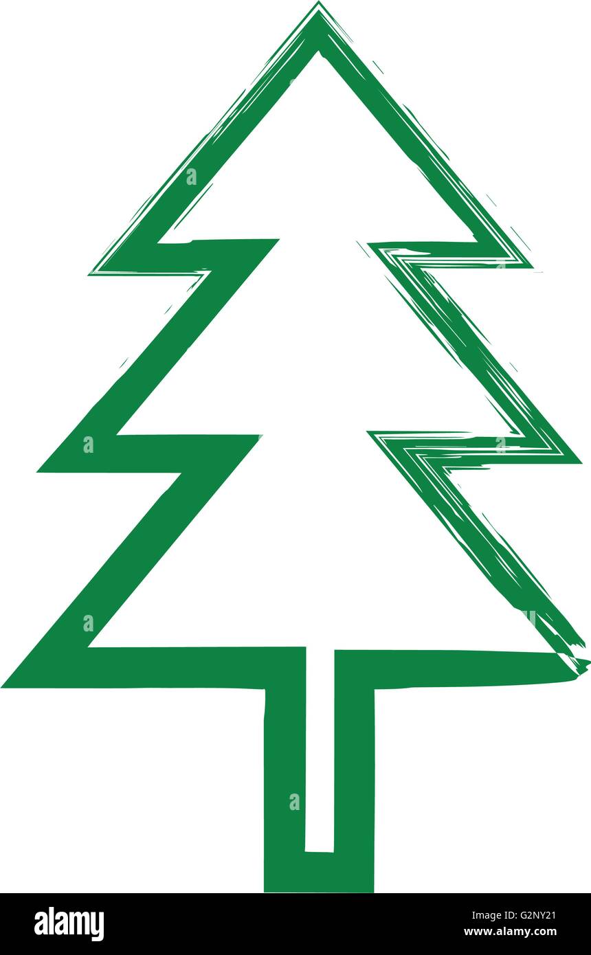 Christmas tree grunge silhouette Stock Vector Image & Art - Alamy