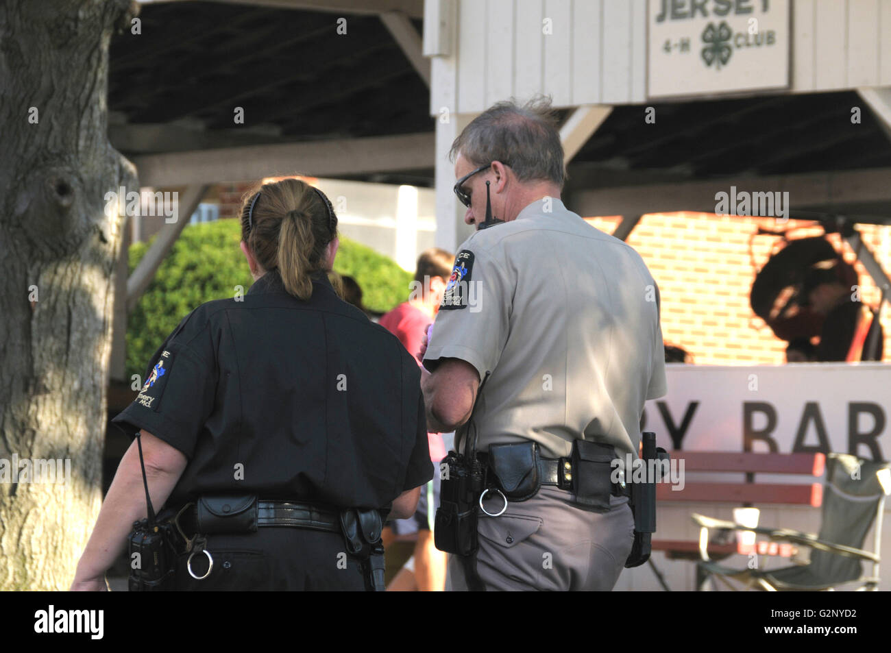 Two police officers patrol the Montgomery County Fair in Gaithersburg ...