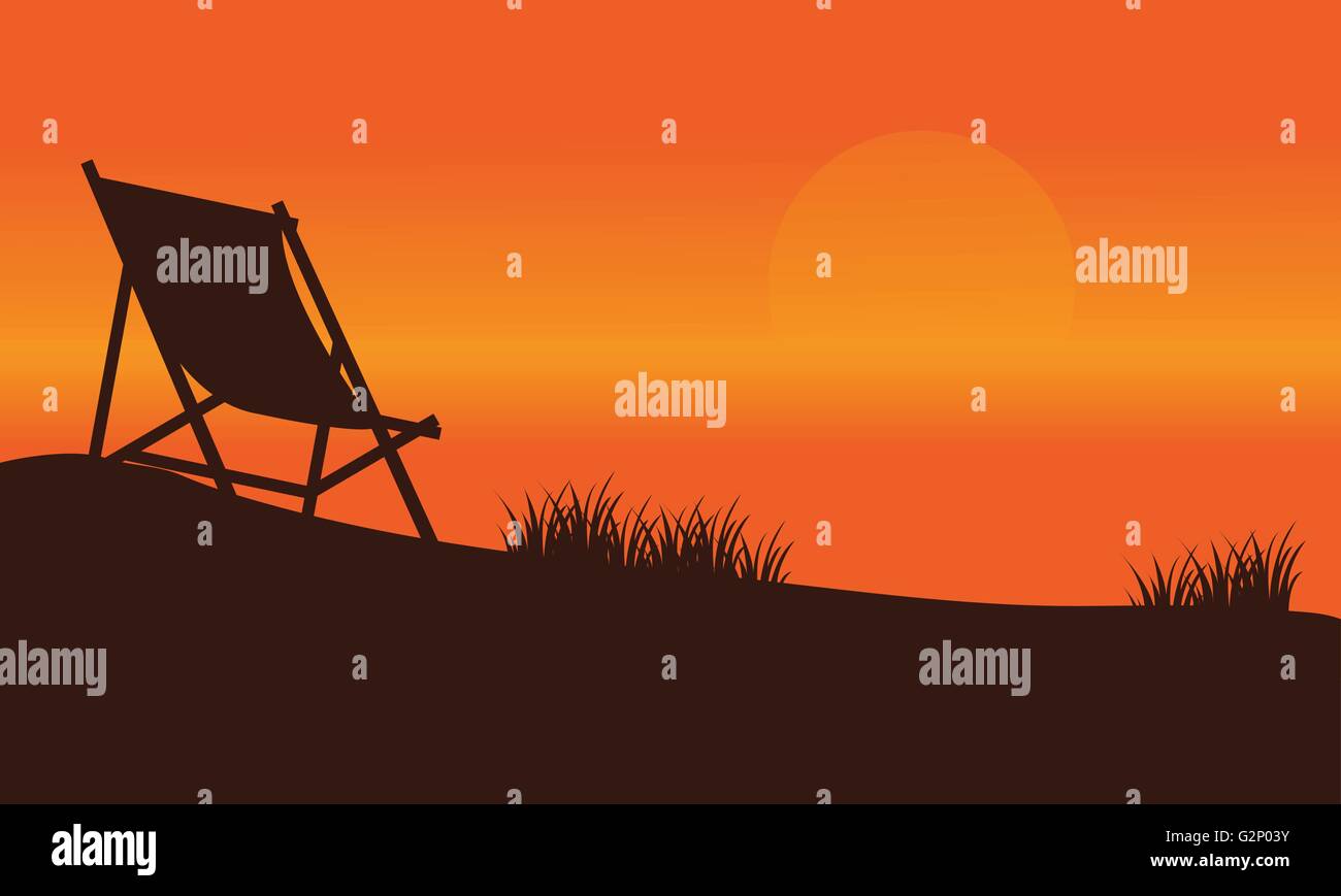 Relax at summer silhouette backgrounds Stock Vector Image & Art - Alamy