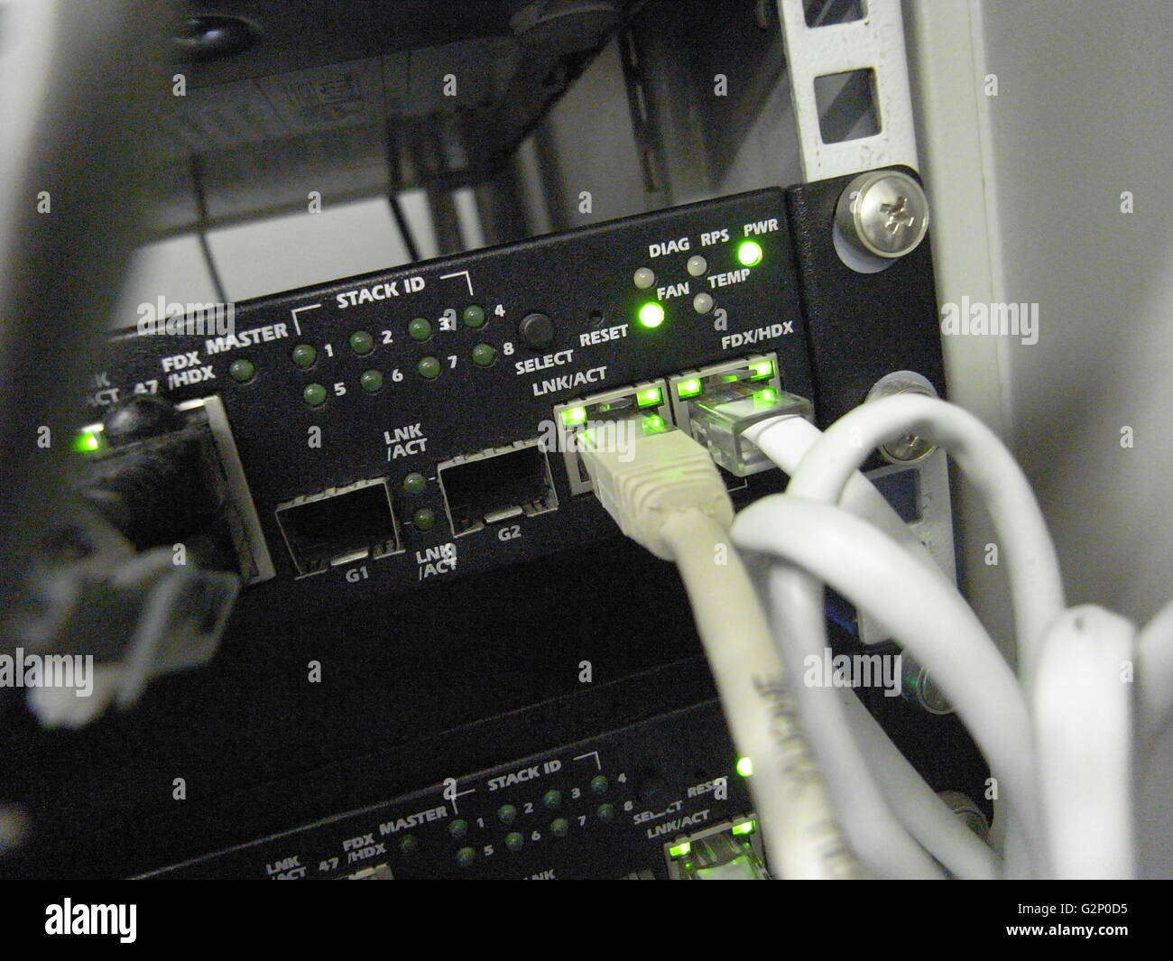 computer server cable host port internet hack hacker connect small room ...