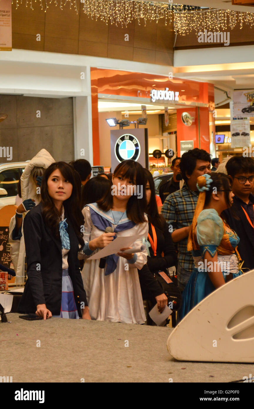 Master of ceremonies in cosplay competition living world mall alam ...