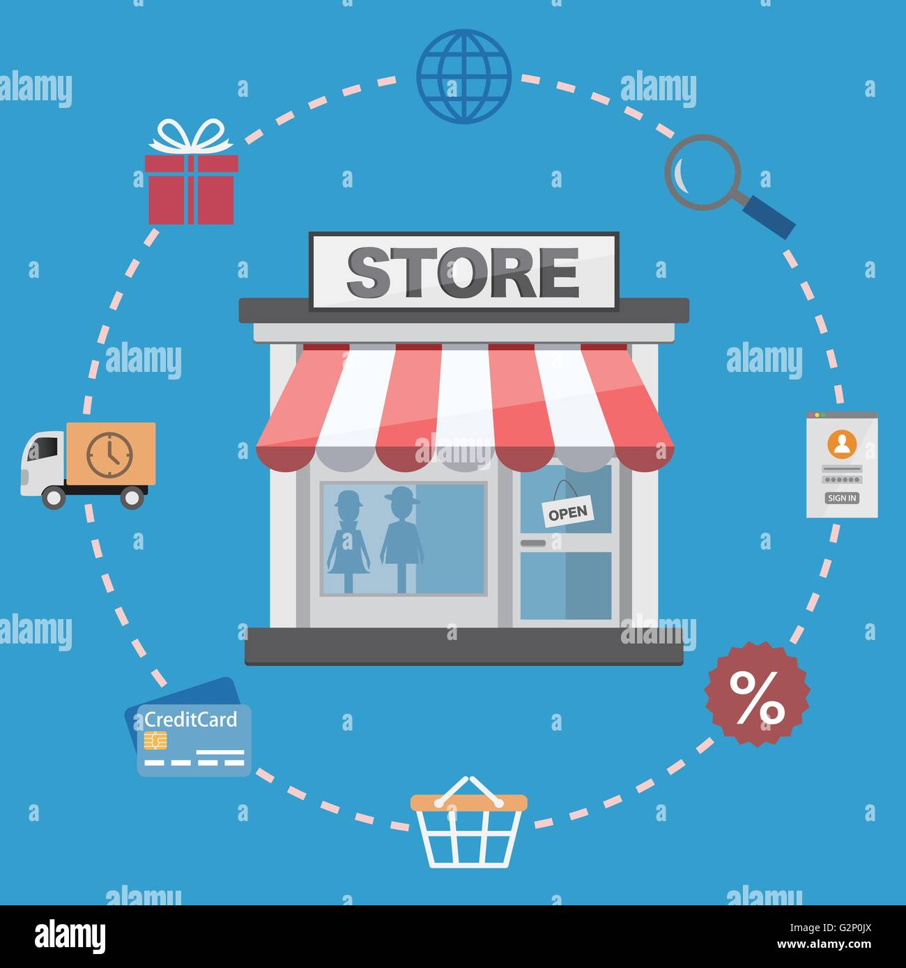 Design shop Stock Vector Images - Alamy