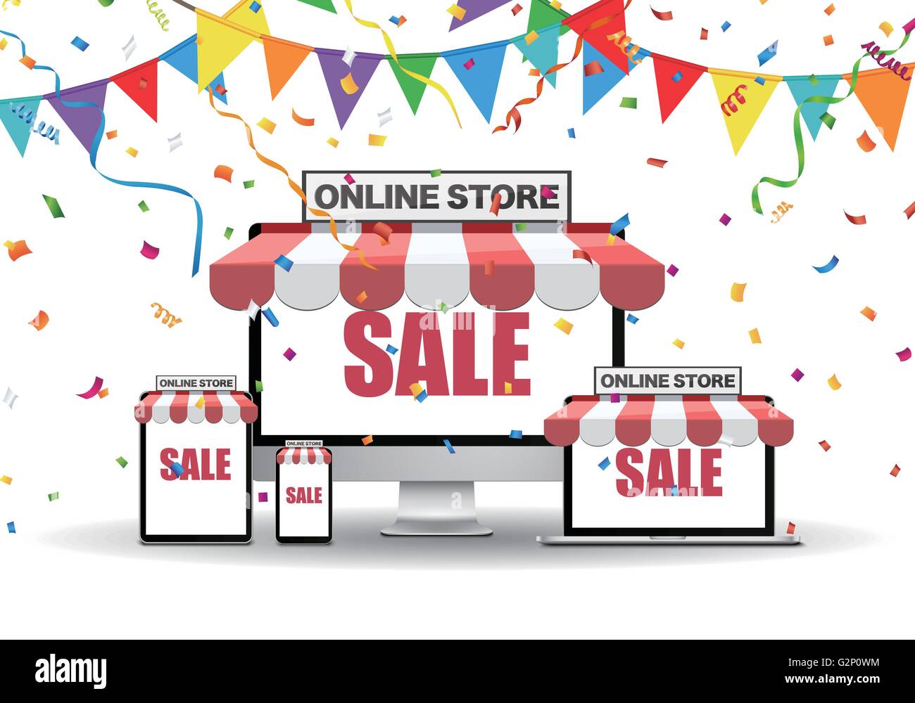 Online shopping sale on Stock Vector Images - Alamy