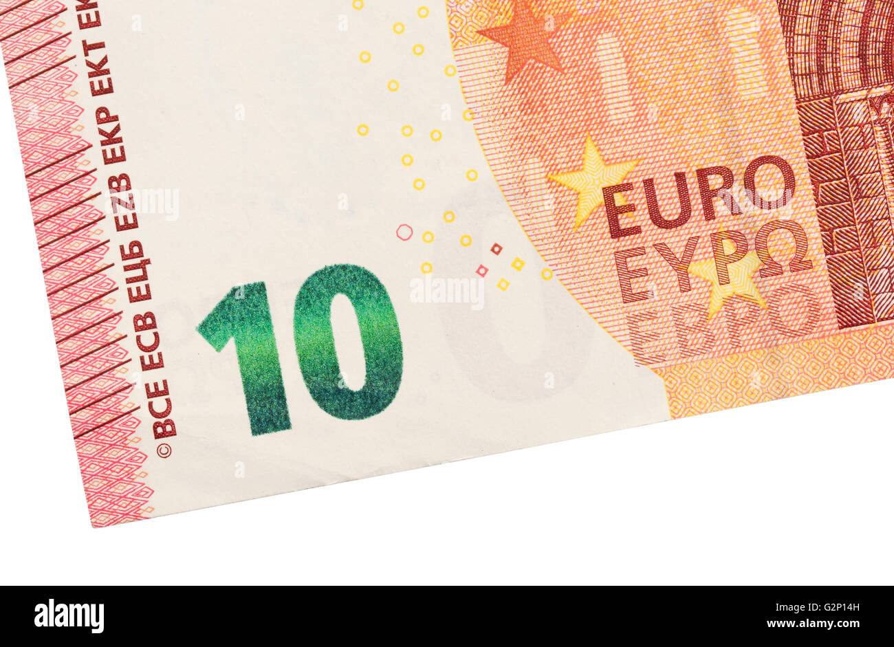 New ten euro banknote, isolated on white, close-up Stock Photo - Alamy