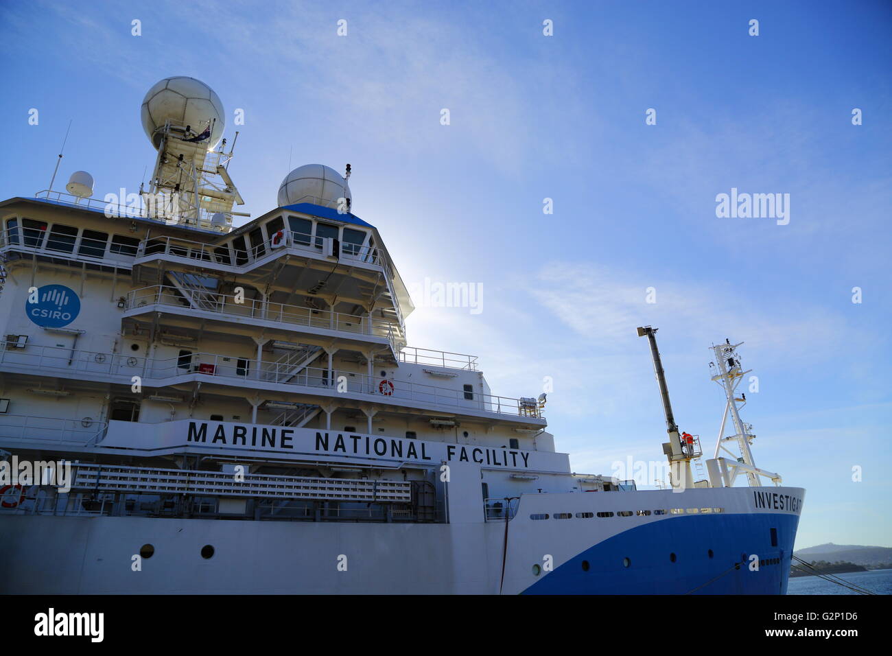 The CSIRO Marine National Facility "RV Investigator" docked in ...