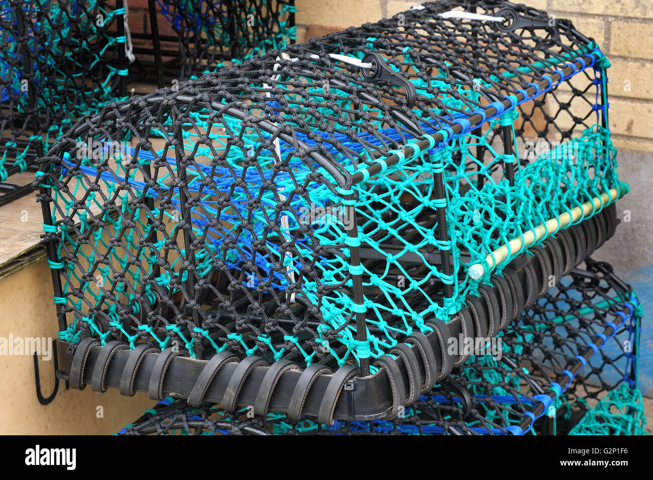 Modern plastic and nylon crab and lobster pot Stock Photo - Alamy