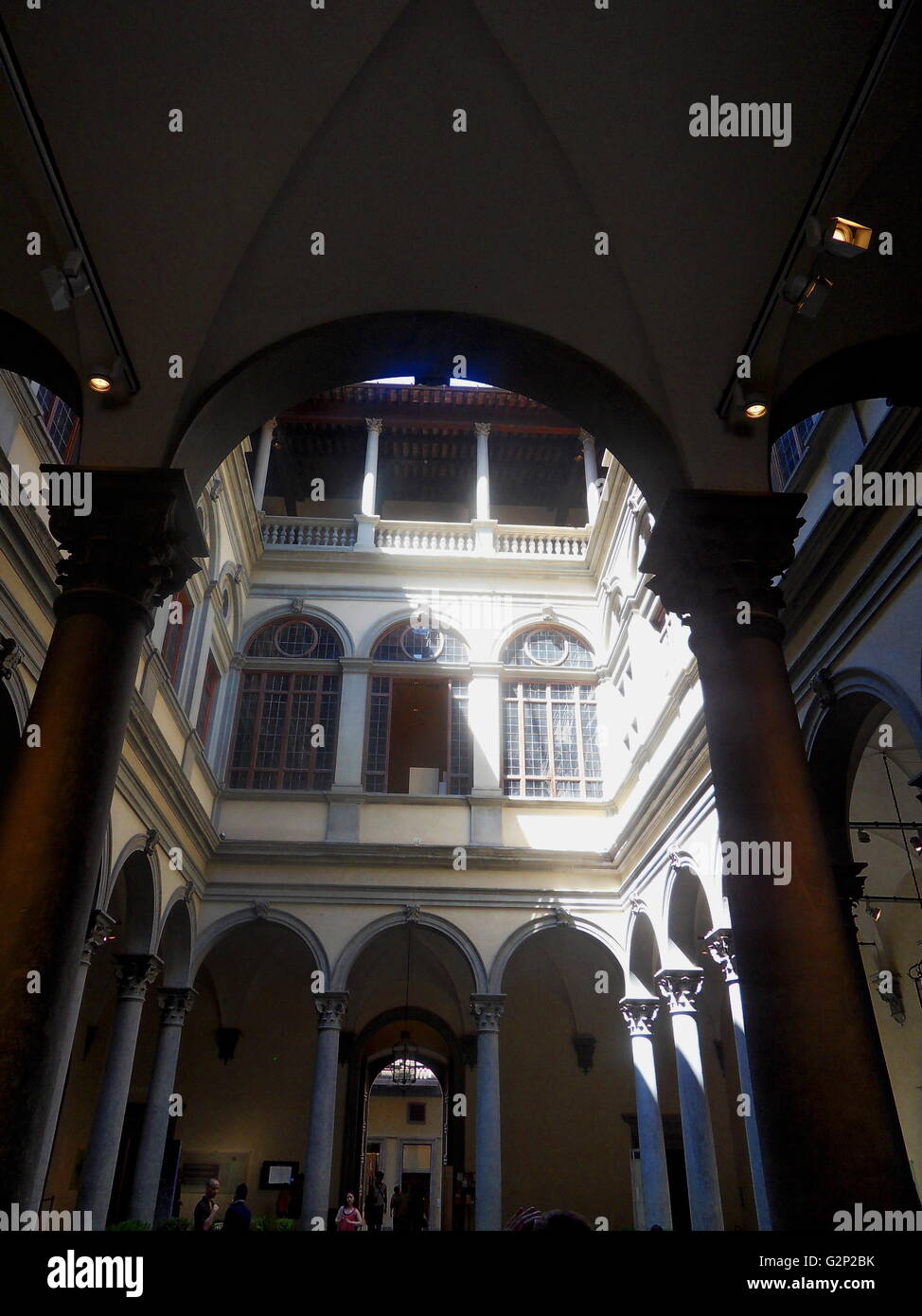 Palazzo Strozzi in Florence, Italy. A symmetrical palace which began ...