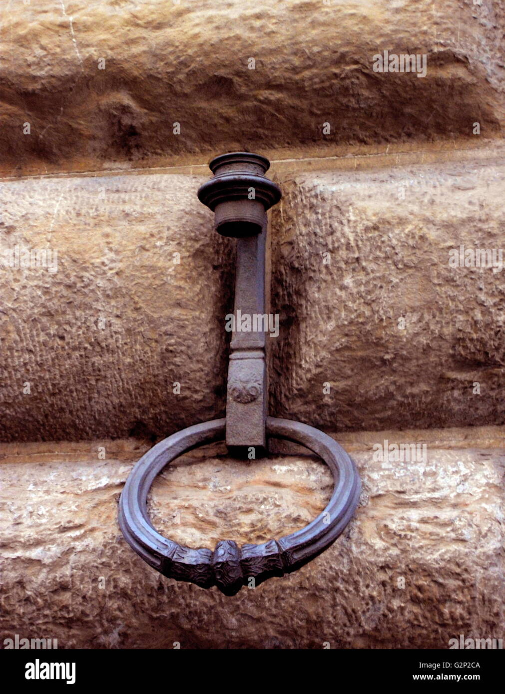 Details from the Palazzo Strozzi in Florence, Italy. A symmetrical ...