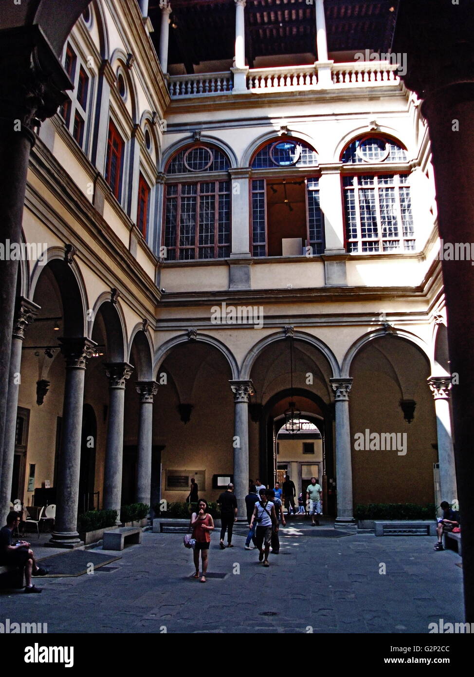 Palazzo Strozzi in Florence, Italy. A symmetrical palace which began ...