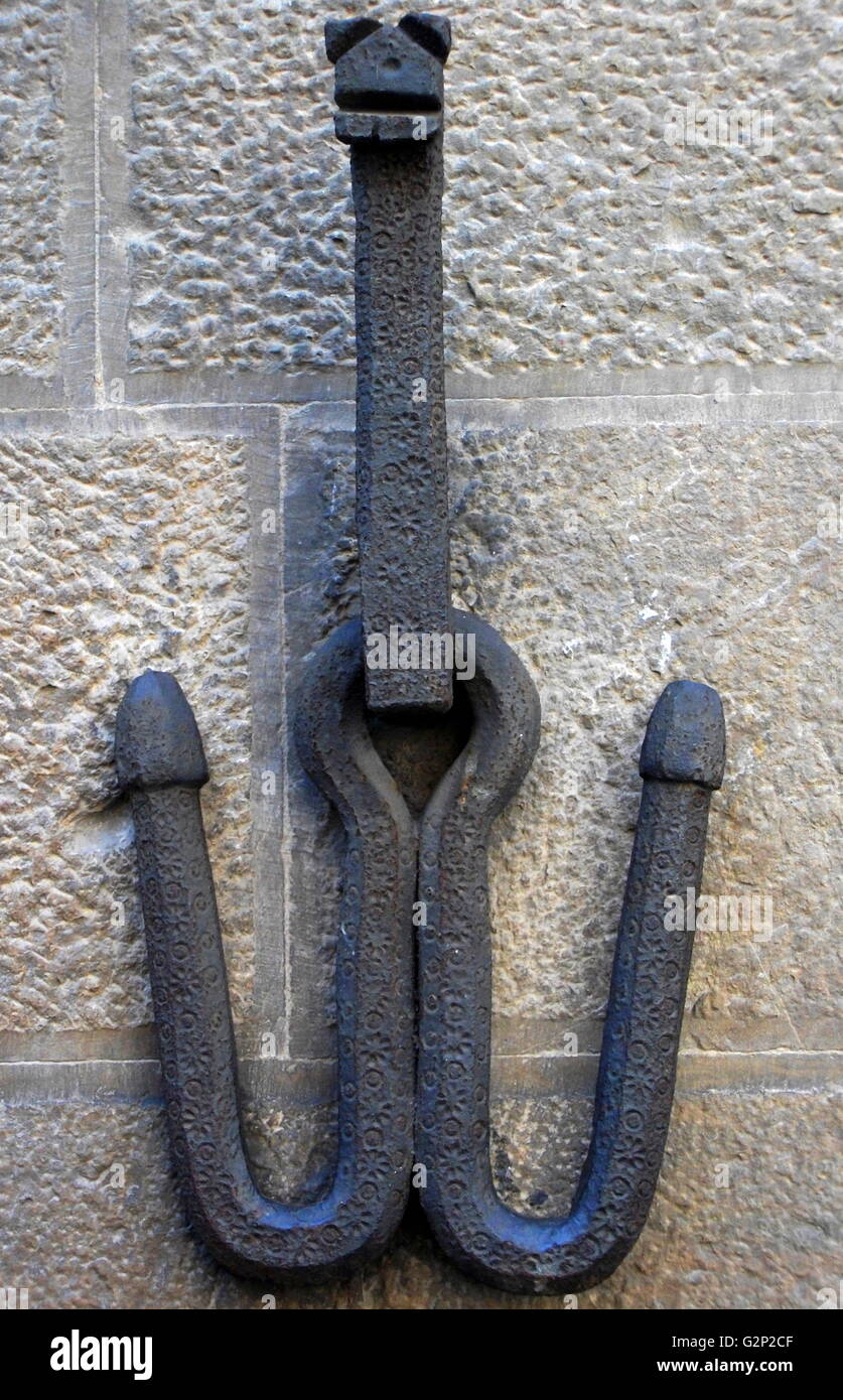 Details from the Palazzo Strozzi in Florence, Italy. A symmetrical ...