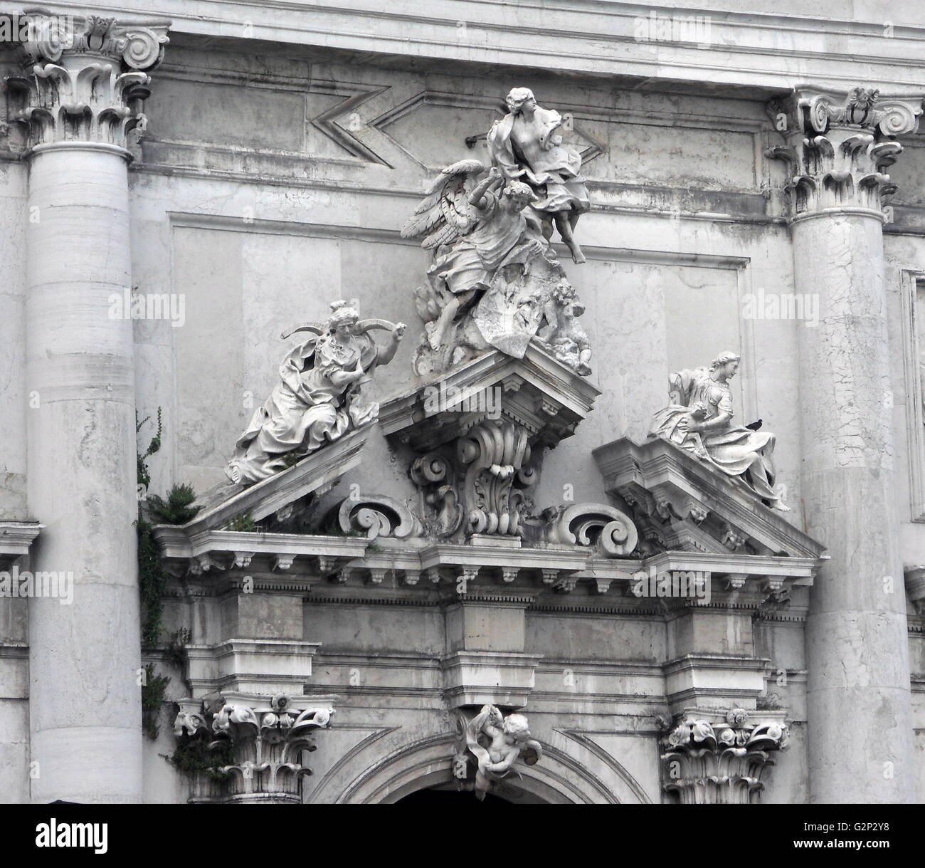 The San Stae church in Venice, Italy. Located in the Santa Croce ...